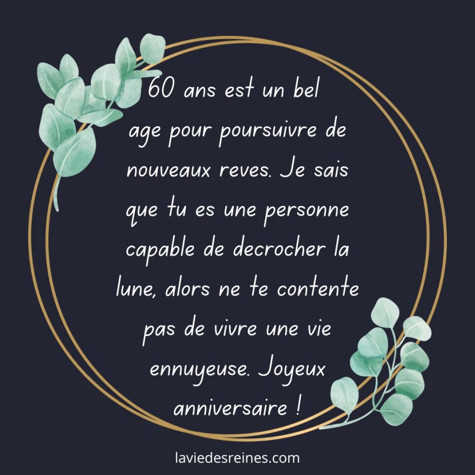 Modèle Message Anniversaire 60 Ans – RDAQ