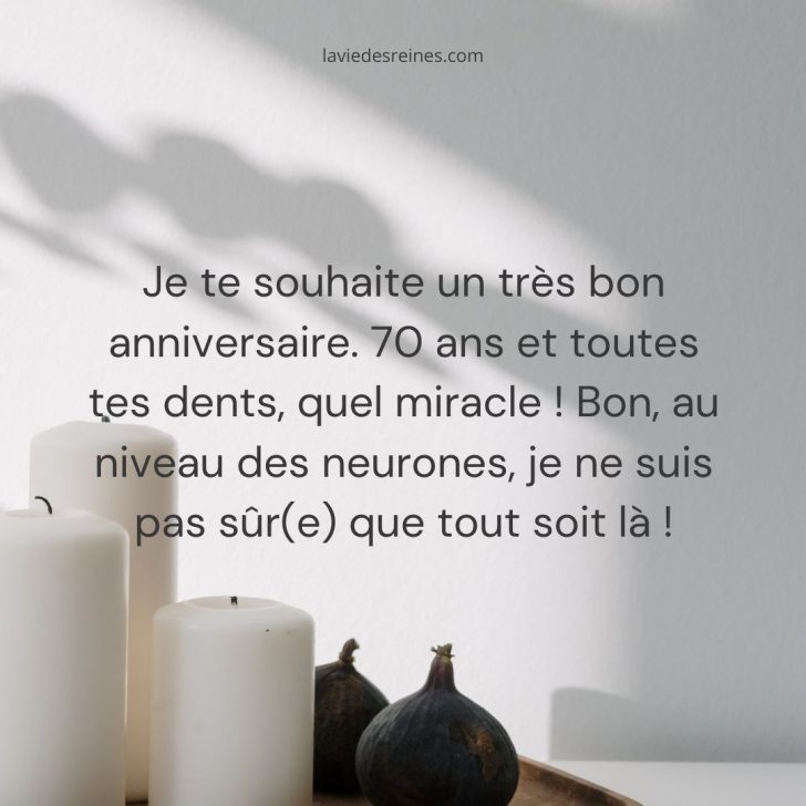 60 Textes d'anniversaire pour ses 70 ans : félicitations