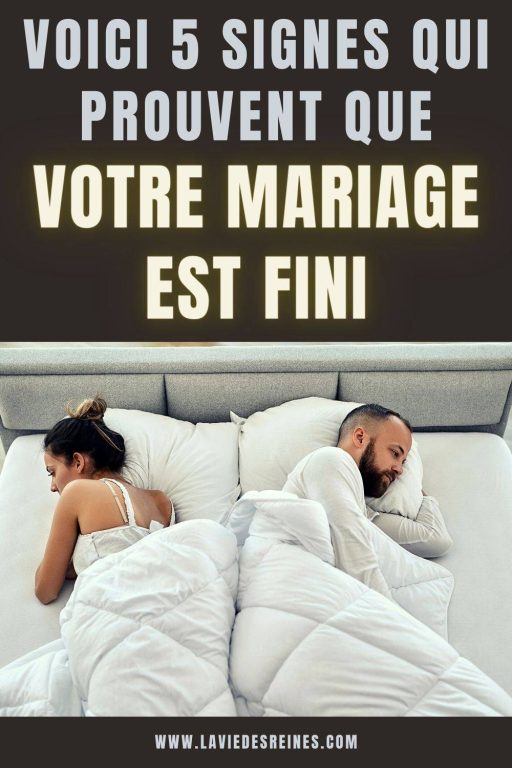 Voici 5 Signes qui prouvent que votre mariage est fini