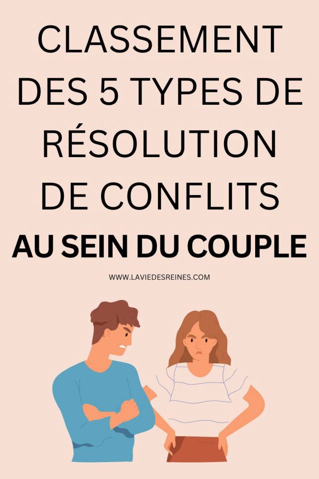 Classement des 5 Types de résolution de conflits au sein du couple