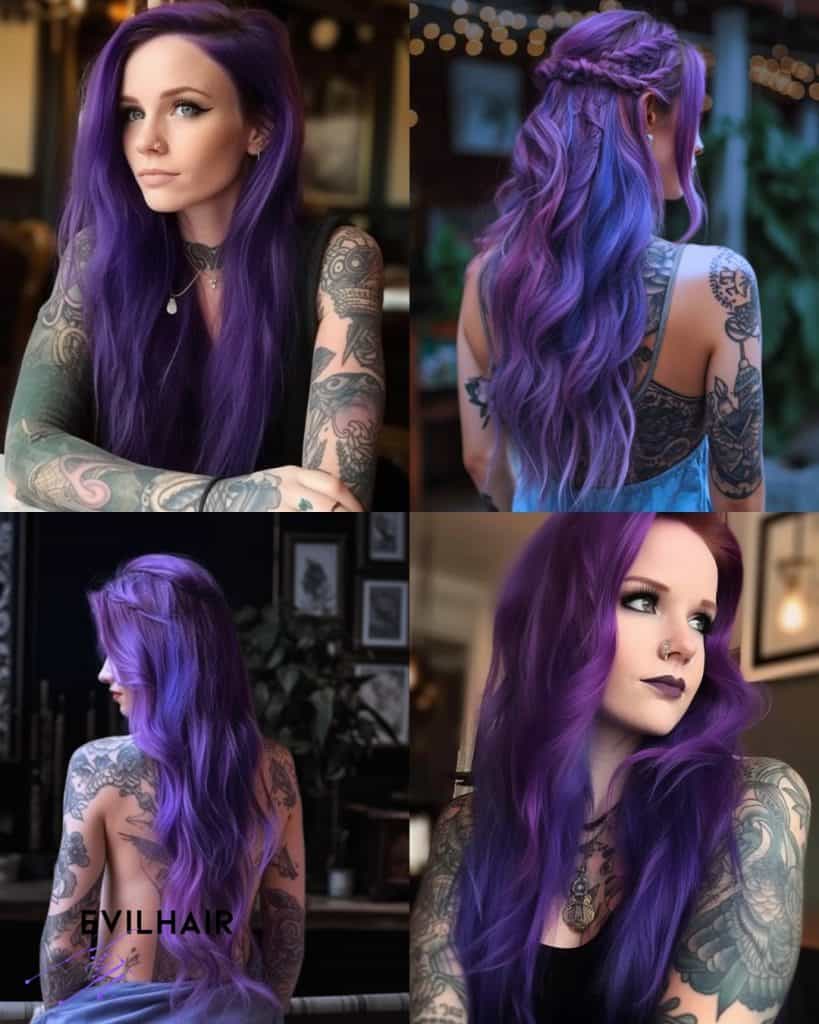 Couleur violette : 25 Coiffures pour t'aider à choisir la nuance ...